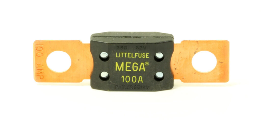 Premium Mega Fuse 100AMP 32V DC Slo-Blo Bolt-Down Fuse Yellow – Fuse Taps by Lumision